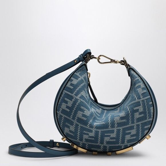 Fendi | Bags | Fendi Fendigraphy Minibag In Jacquard Ff Blue Denim ...